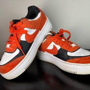 Nike | Shoes | Nike Wmns Air Force Shadow Cracked Leather Rush Orange ...